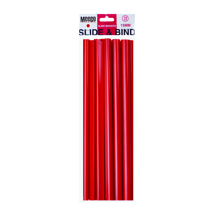 slide binders - 15mm - red - 10 pack | Folio Office National