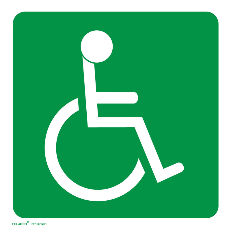 abs signs - physically challenged - green & white | PMB Office National