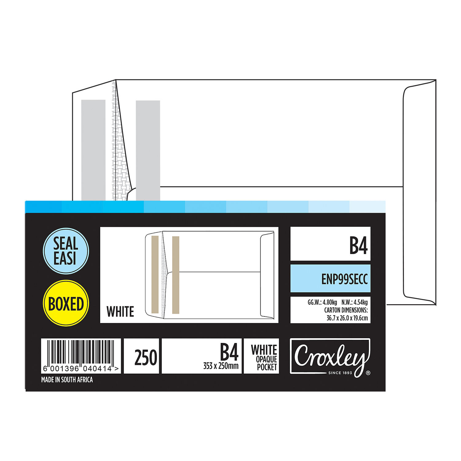 b4 envelopes 353 x 250mm - seal easi - white - 250 pack | Folio Office ...