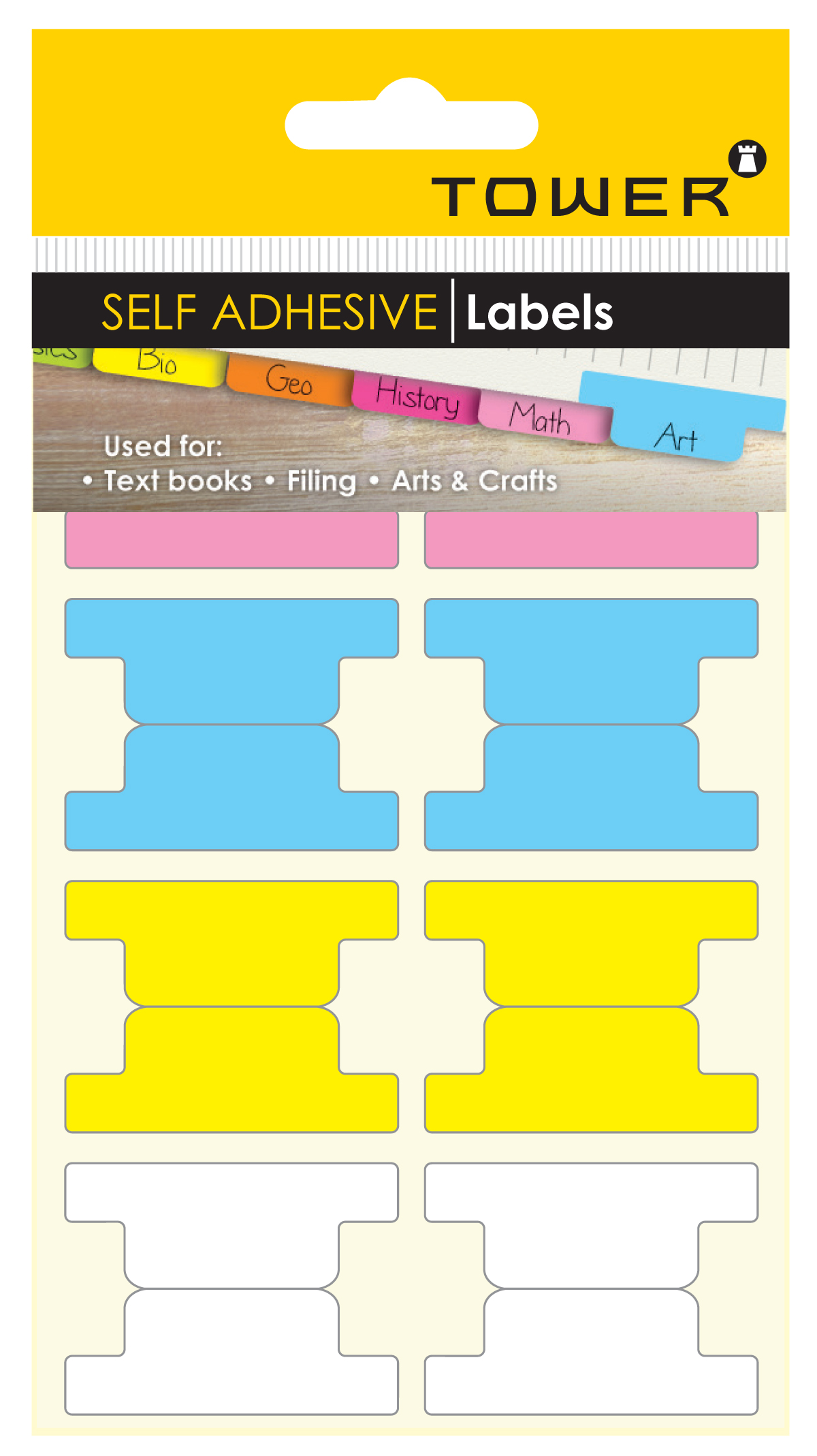 filing tabs - self-adhesive tabs - pastel - 24 pack | Dot Office National