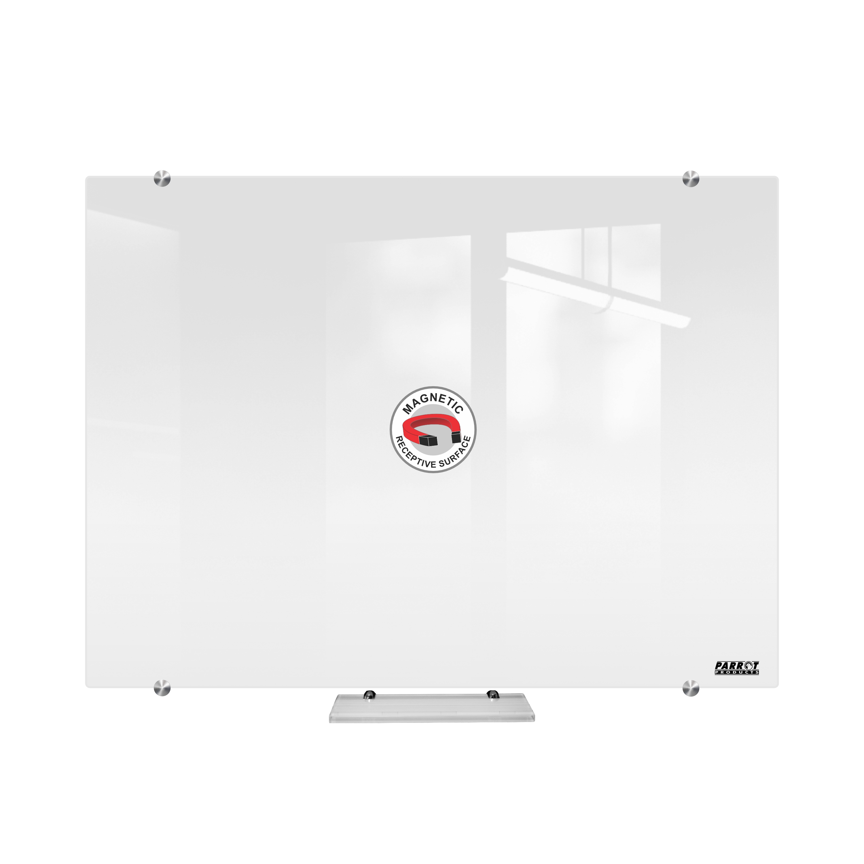 magnetic glass whiteboards - 1500 x 1200mm - white | Evergreen Office ...