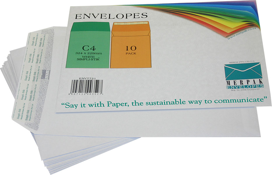c4 envelopes 324 x 229mm - peel-&-seal - white - 10 pack | Edwards ...
