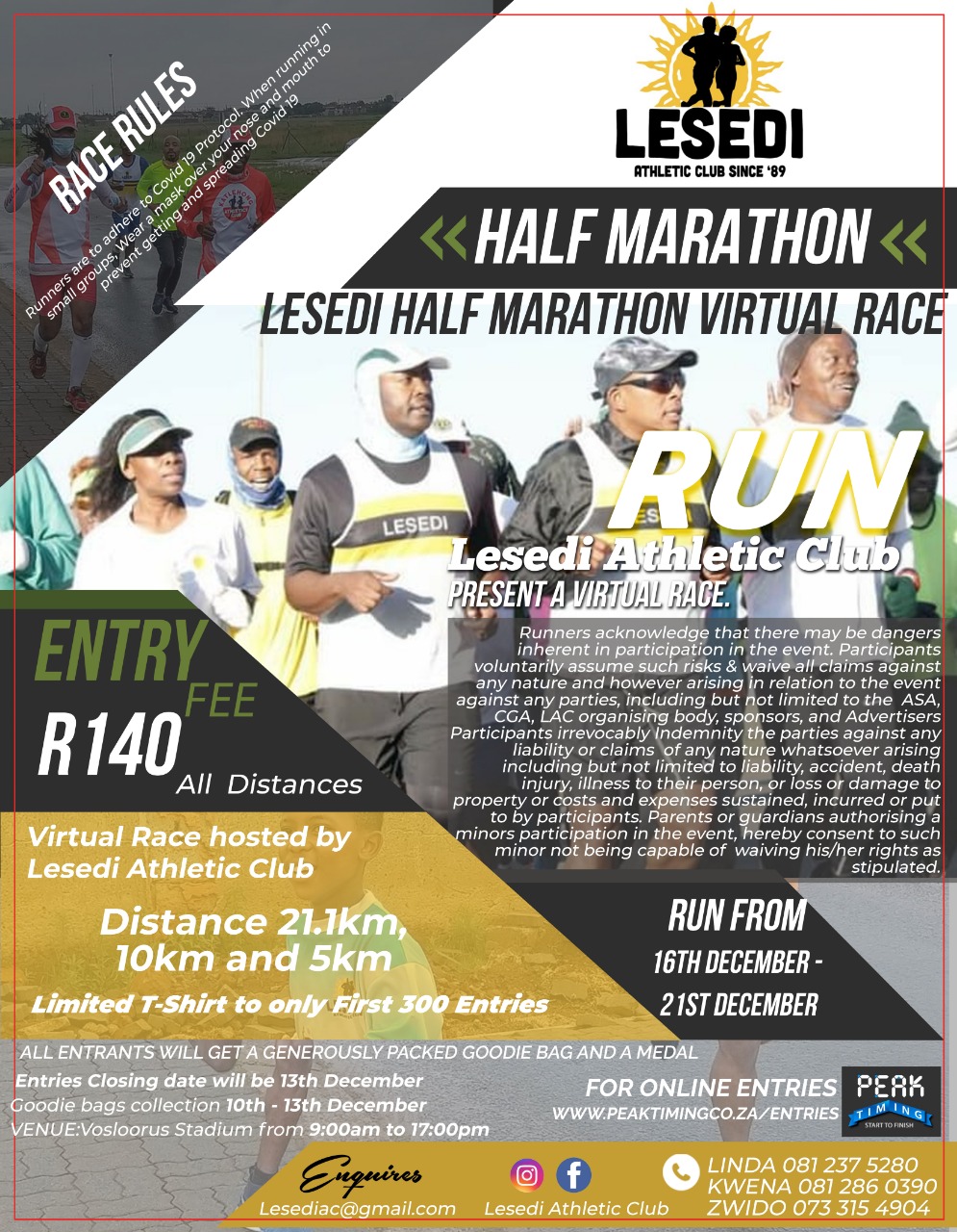 Lesedi Half Marathon Virtual Race | Entry Ninja – the best outdoor ...
