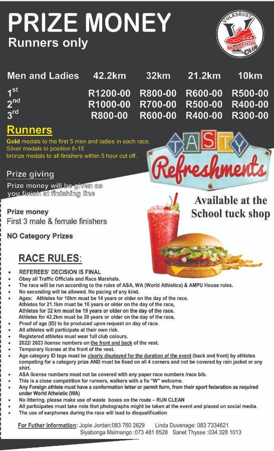 Volksrust 5/10/21/32/42km | Entry Ninja – the best outdoor, fitness and ...