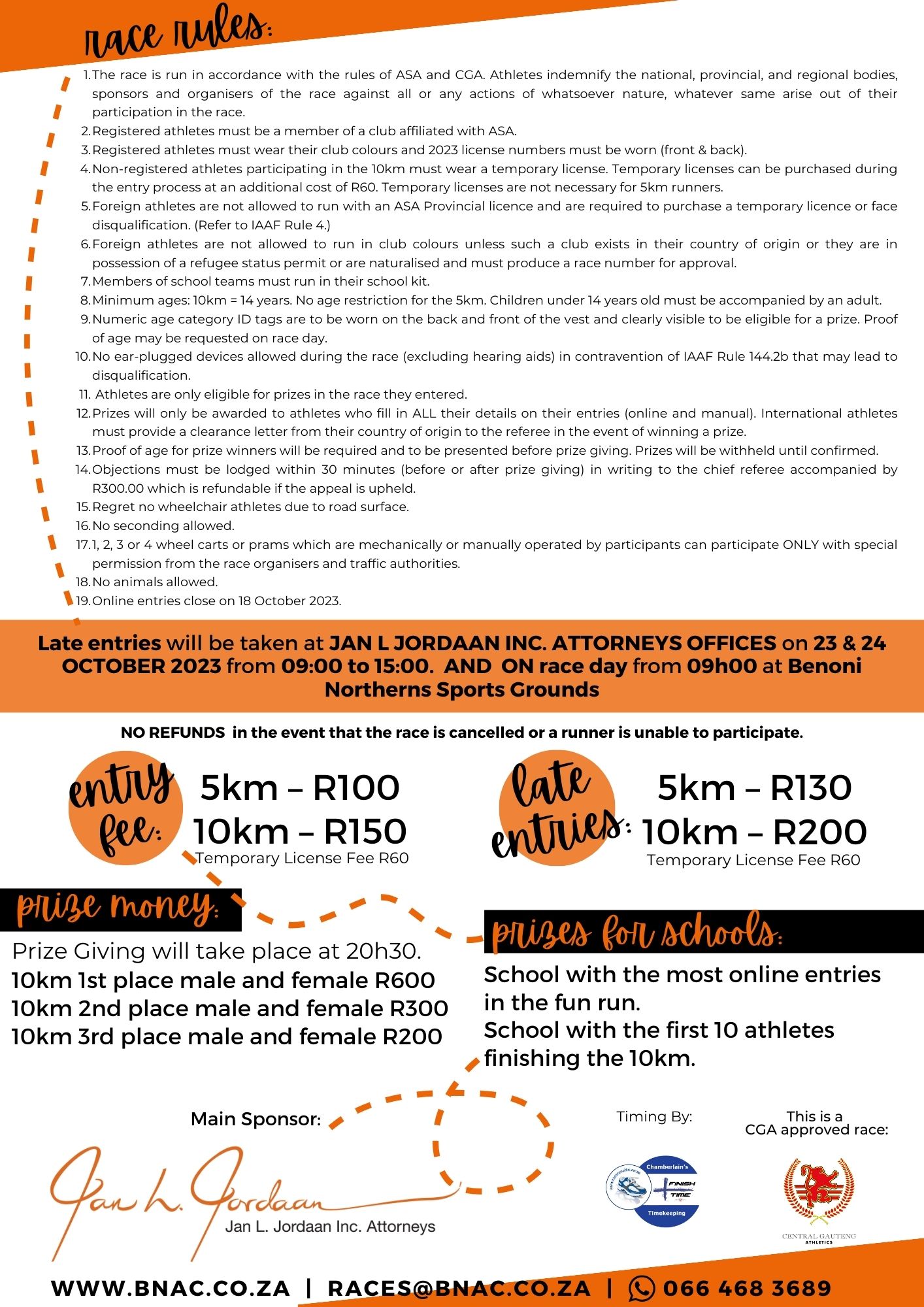 Benoni Northerns 5 and10km Night Race | Entry Ninja – the best outdoor ...