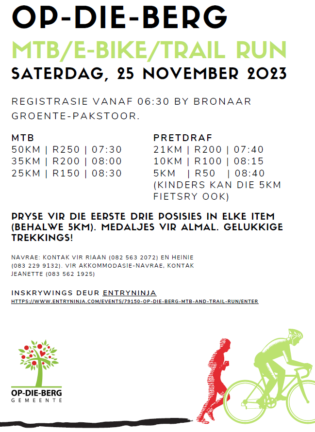 Op-Die-Berg MTB and Trail Run | Entry Ninja – the best outdoor, fitness ...