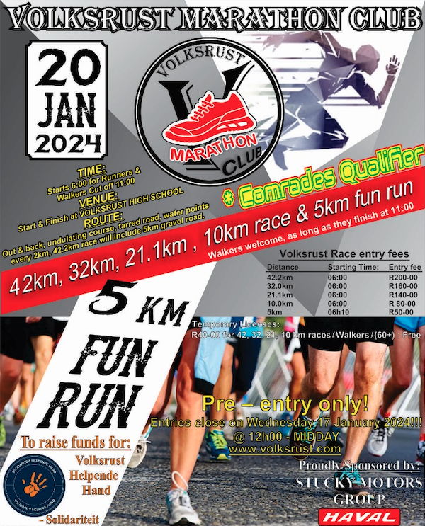 Volksrust 5 10 21 32 42km | Entry Ninja – the best outdoor, fitness and ...