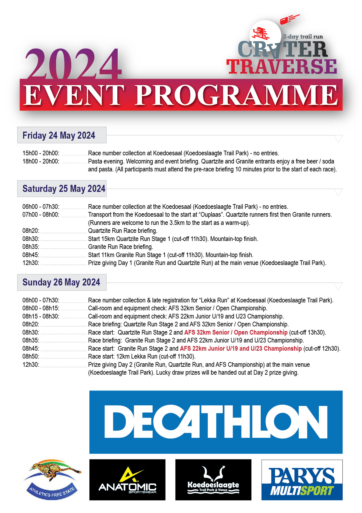DECATHLON Crater Traverse 2-day Trail Run (47km, 33km, 12km Lekka Run ...