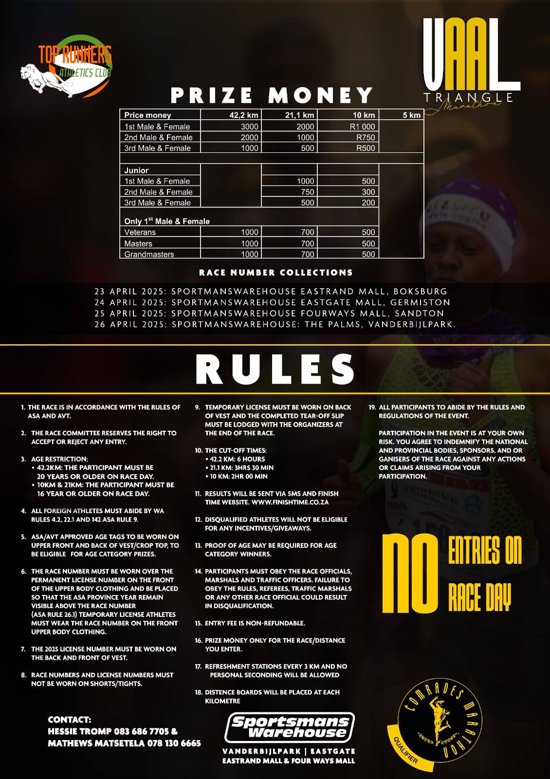 Vaal Triangle Marathon | Entry Ninja – the best outdoor, fitness and ...