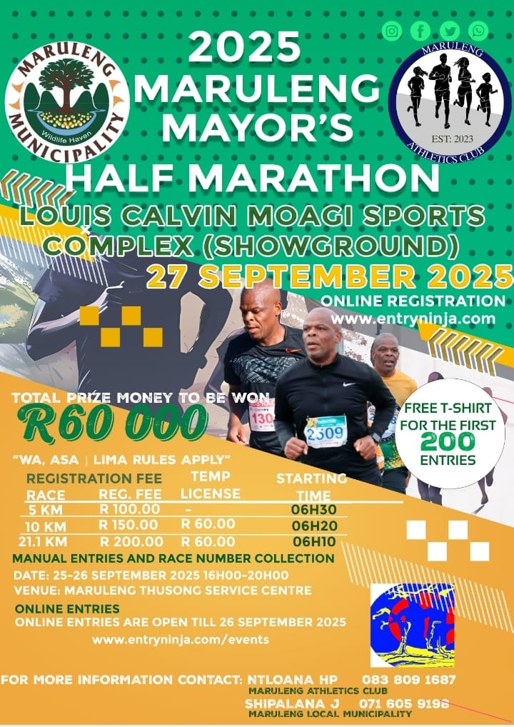2025 Maruleng Mayor's Marathon : 27 September 2025 - Modern Athlete