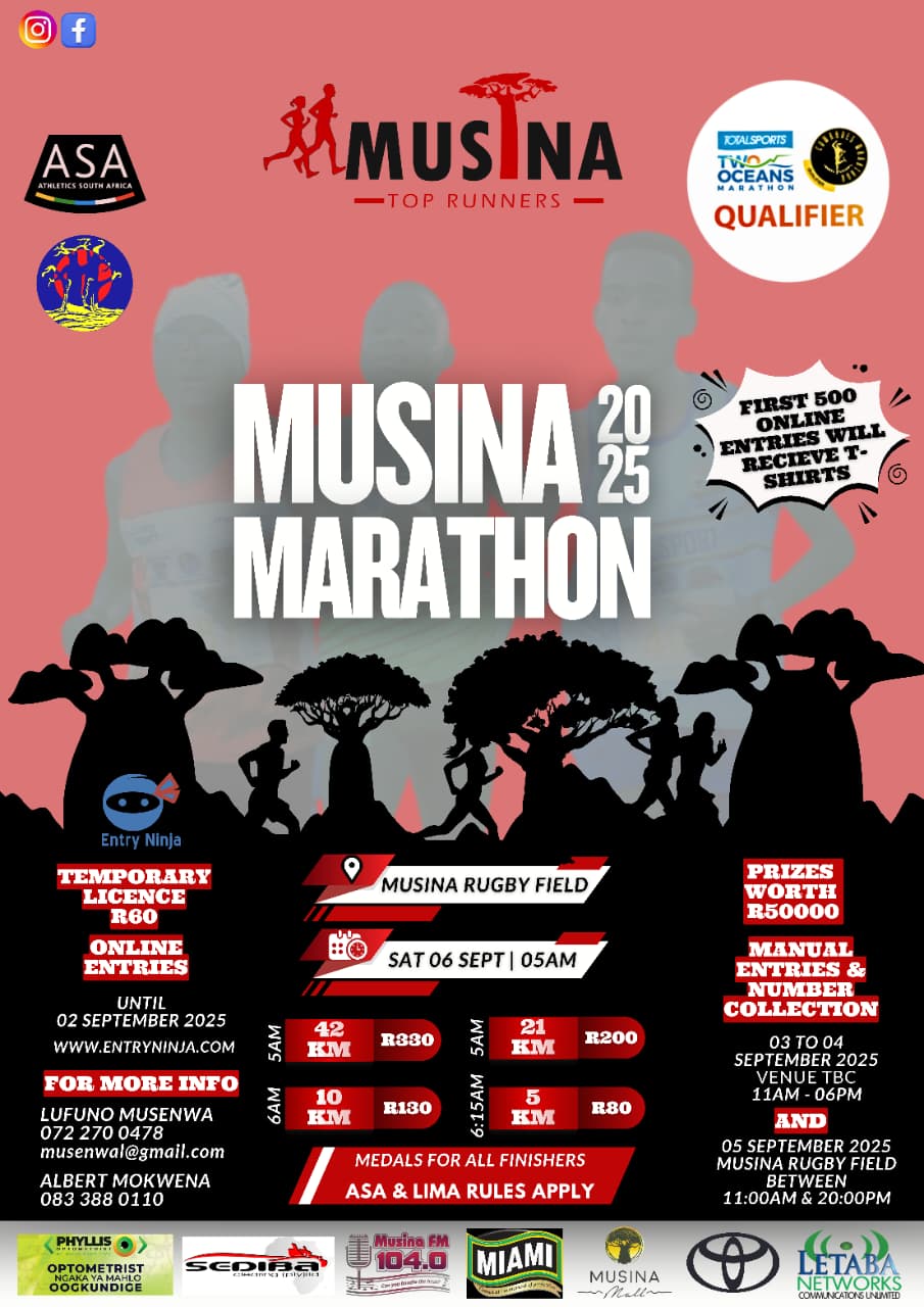 Musina Marathon 2025 | Entry Ninja – the best outdoor, fitness and ...