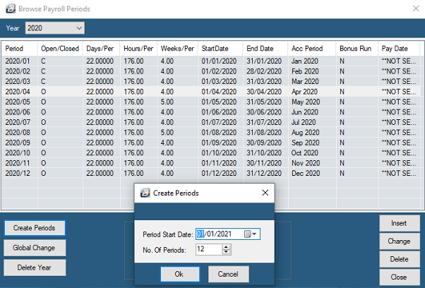 Payroll Module > Payroll - Further Topics > Year End Procedure